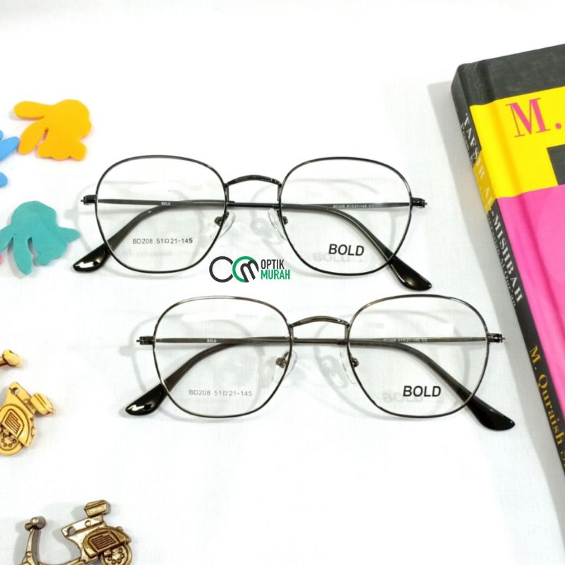 Jual Frame kacamata vintage besi segi enam kecil Bold 208 | Shopee ...