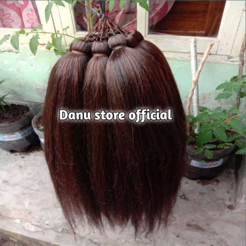 Jual Cemara rambut sintetis warna pirang/Cemara polos/rambut sambung ...