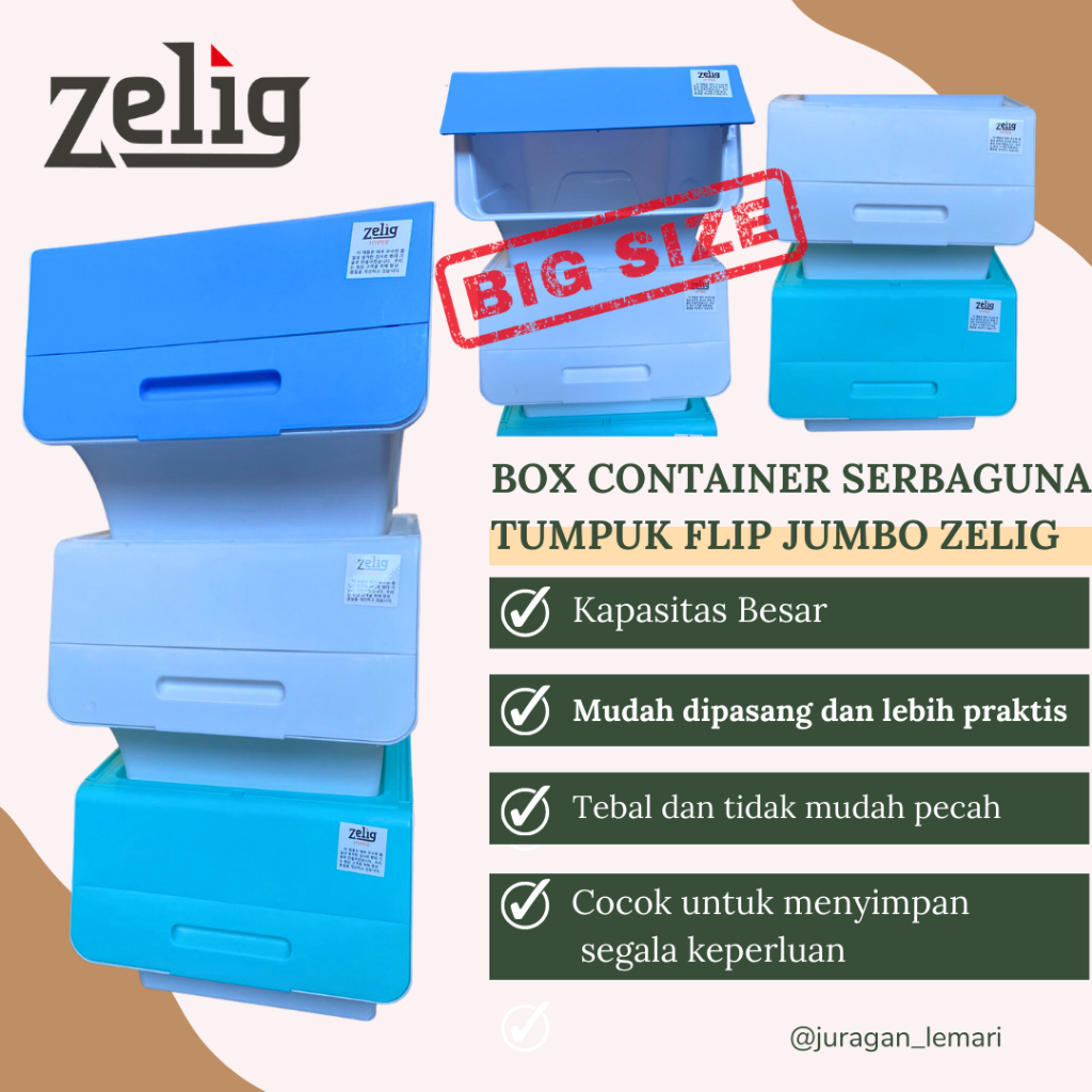 Jual BOX CONTAINER TUMPUK SERBAGUNA DESAIN MODERN UNIK ZELIG I ...