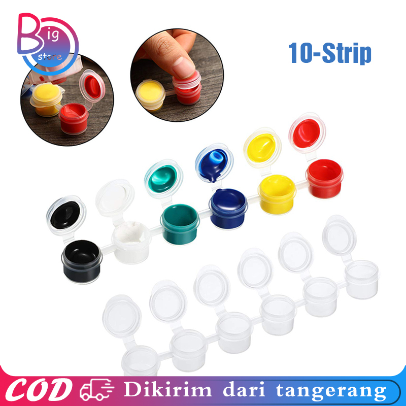 Jual 60pcs 3ml tempat cat lukis pot cat plastik Empty paint cup tabung ...