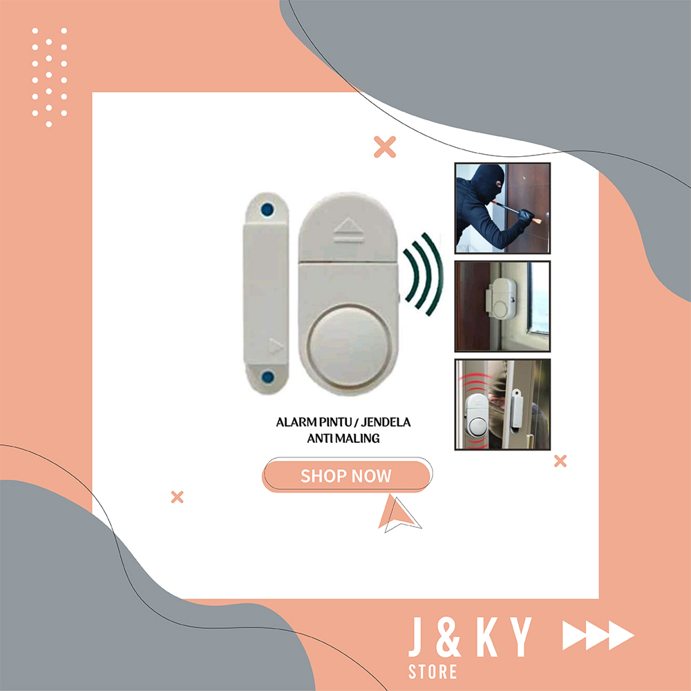 Jual DDQ Alarm Pintu window / + Tombol Tanpa Kabel Praktis Baterai ...