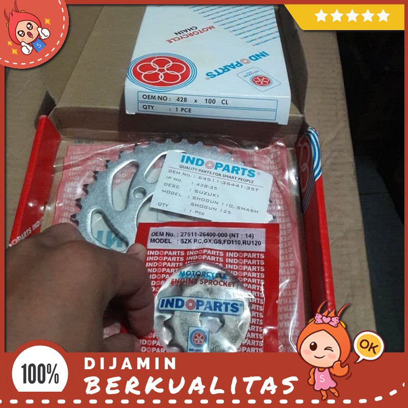 Jual Gir Set / Gear Set Suzuki Shogun 110 Asli Original INDOPARTS ...