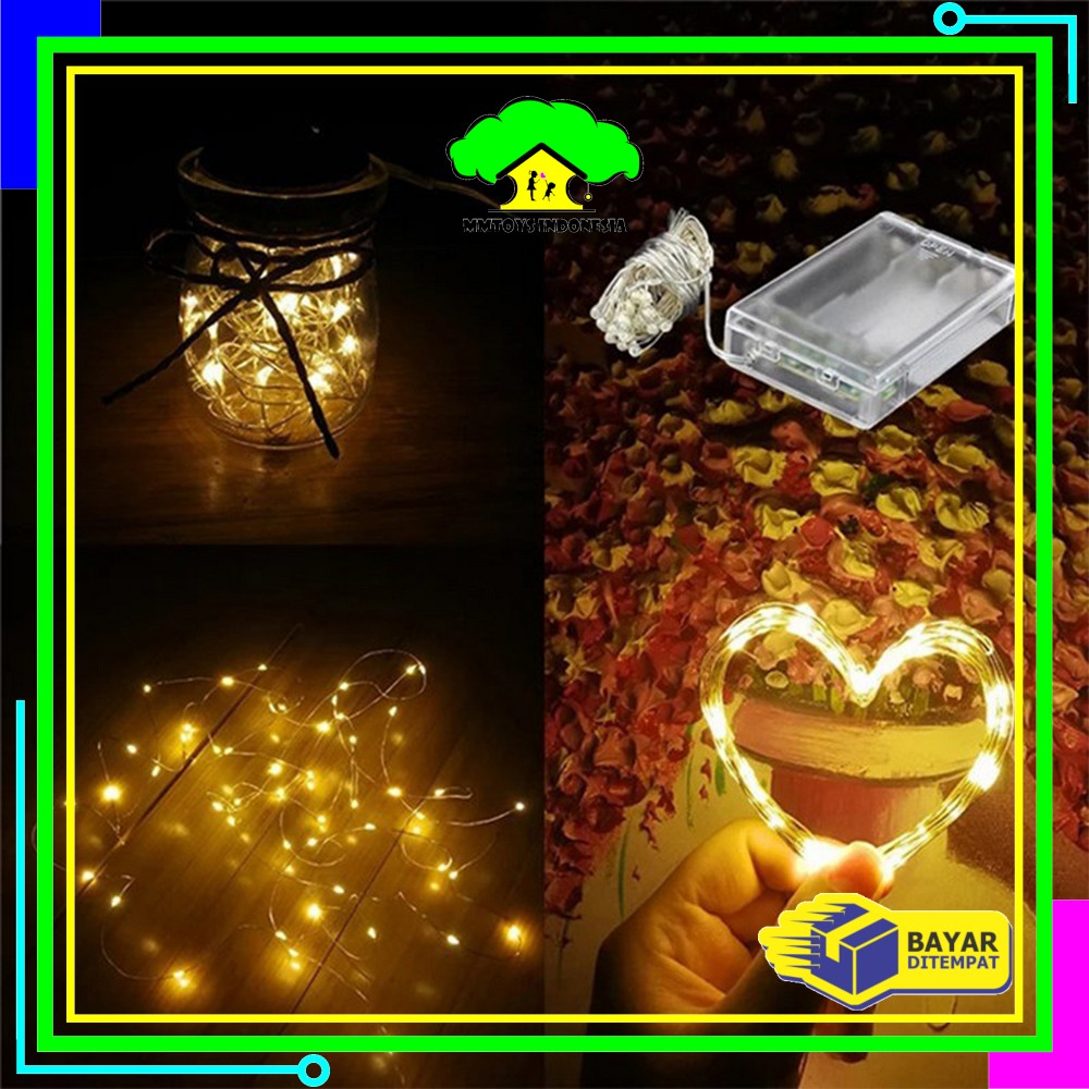 Jual MI-C881 Lampu Tumbler Kawat Mini 10 Meter 100 LED Lampu Hias ...