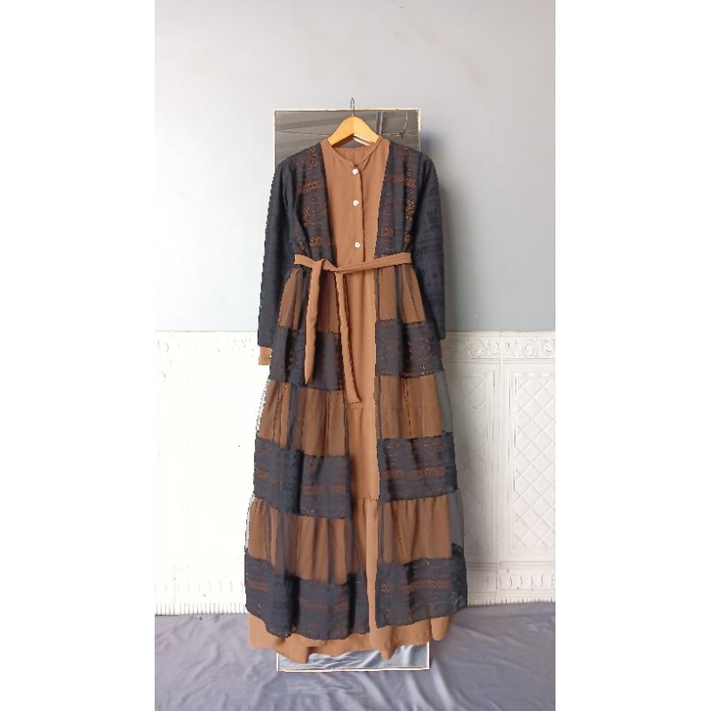 Jual GAMIS DEWISAN 2IN1 LONG OUTER BURKAT MIXX CRINKLE /COD/GAMIS ...