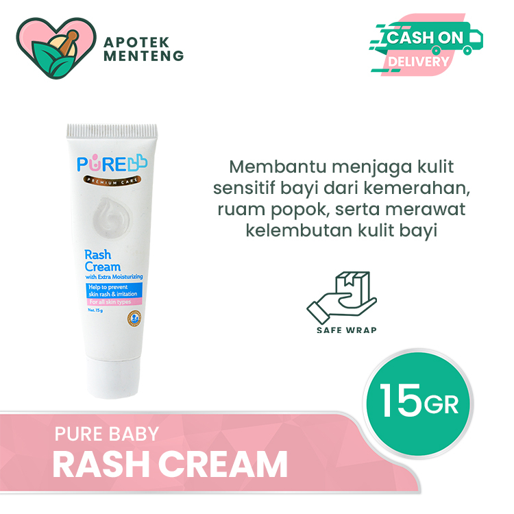 Jual Pure Baby Rash Cream 15 Gram - Krim Pereda Gatal Ruam Popok ...