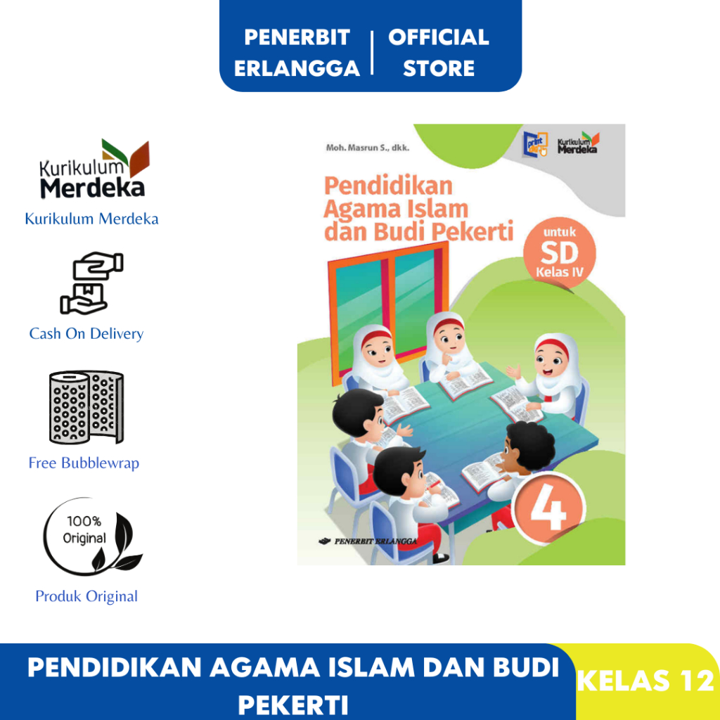 Jual PEND. AGAMA ISLAM & BUDI PEKERTI SD KELAS 4 KURIKULUM MERDEKA -ERLANGGA | Shopee Indonesia
