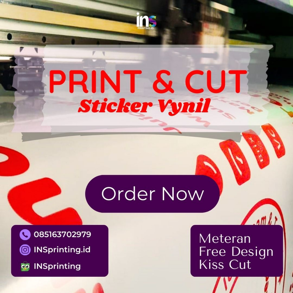 Jual Cetak Stiker Vinyl ukuran A3 / Custom / Free Design / kisscut ...