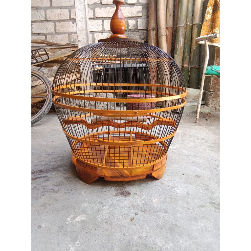 Jual sangkar derkuku ruji fiber tebok lepas bahan bambu dan kayu jati ...
