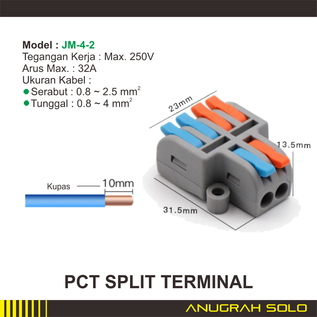 Jual Split Terminal PCT 112 PCT 12 PCT 13 PCT 14 PCT 15 Sambungan Kabel ...