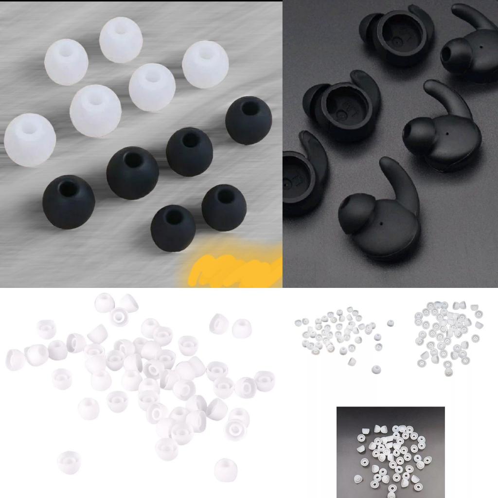 Jual 1SET 4Pcs sepasang earbud earphone headseat silikon / Eartips ...