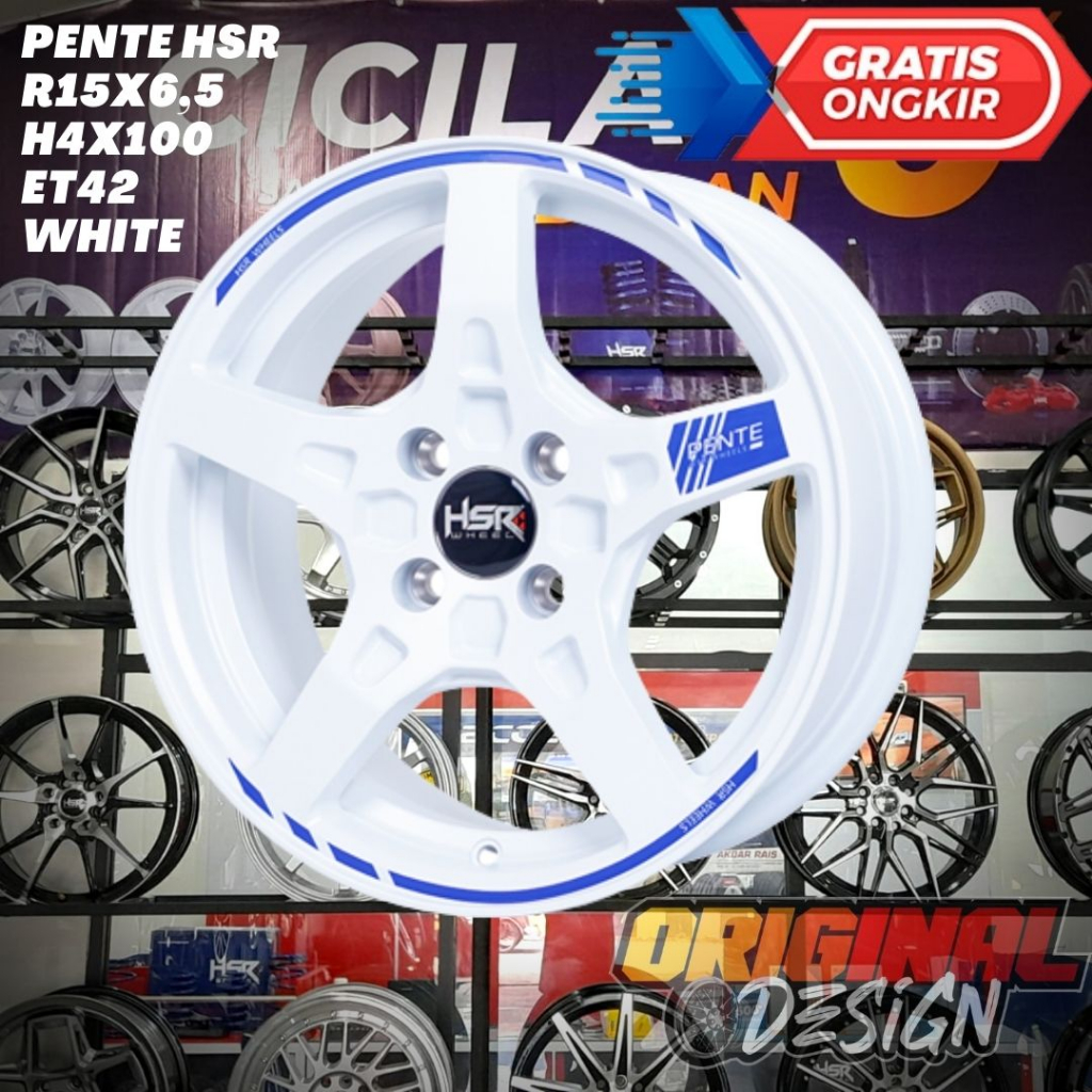 Jual Velg Mobil Ring 15 R15 PENTE WHITE / PUTIH Untuk Sigra , Jazz ...