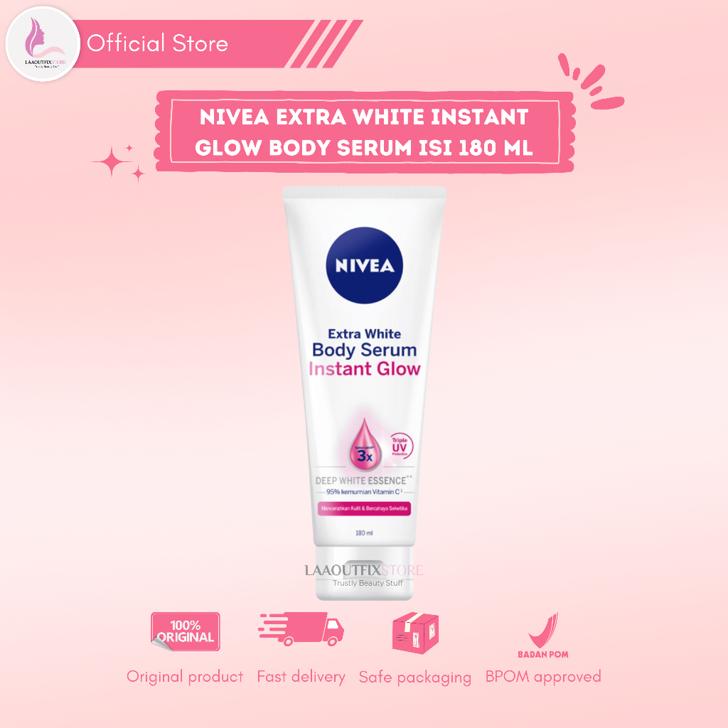 Jual Nivea Extra White Instant Glow Body Serum Isi 180 Ml Shopee