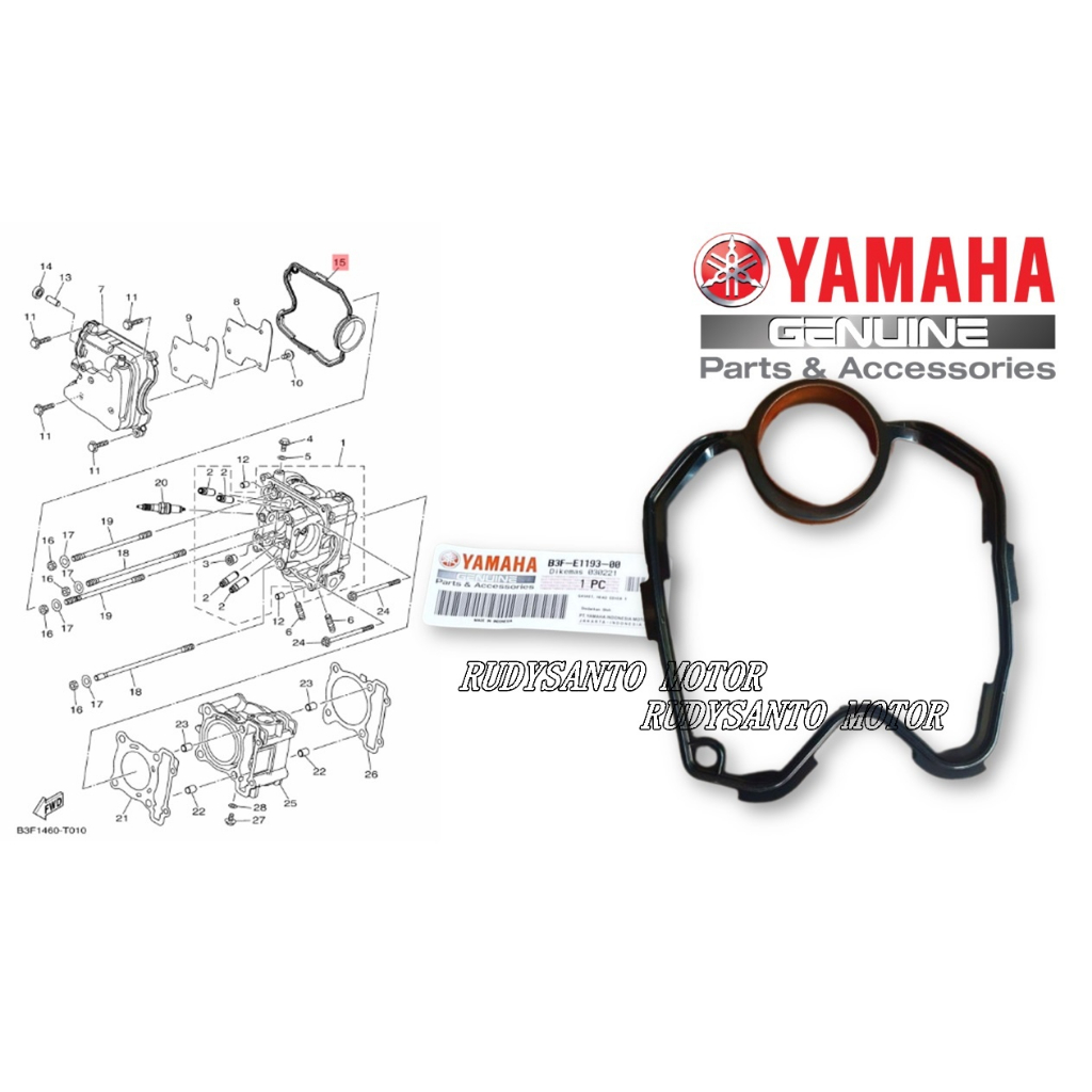 Jual Karet Head Lexi Karet Oring Seal sill New R15 R155 VVA V3 MT 15 ...