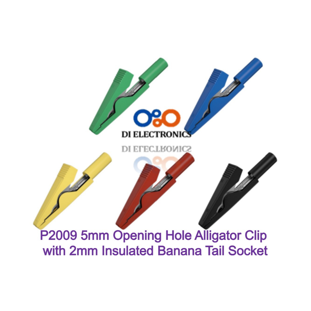 Jual P2009 Capit Buaya Mini Alligator Clip with 2mm Banana Jack Tail ...
