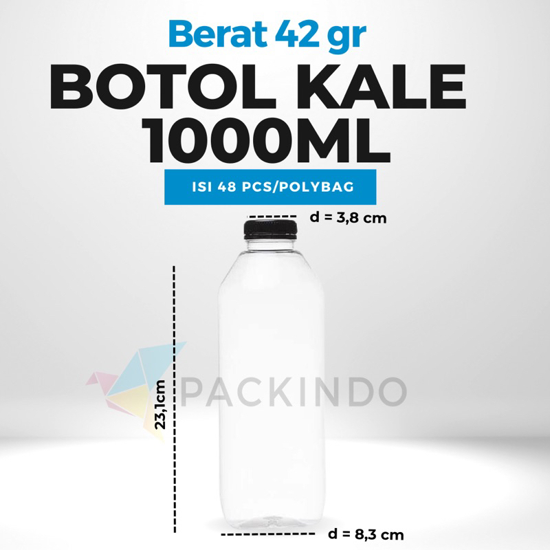Jual Botol Kale Plastik 1 L / 1000mL | Shopee Indonesia