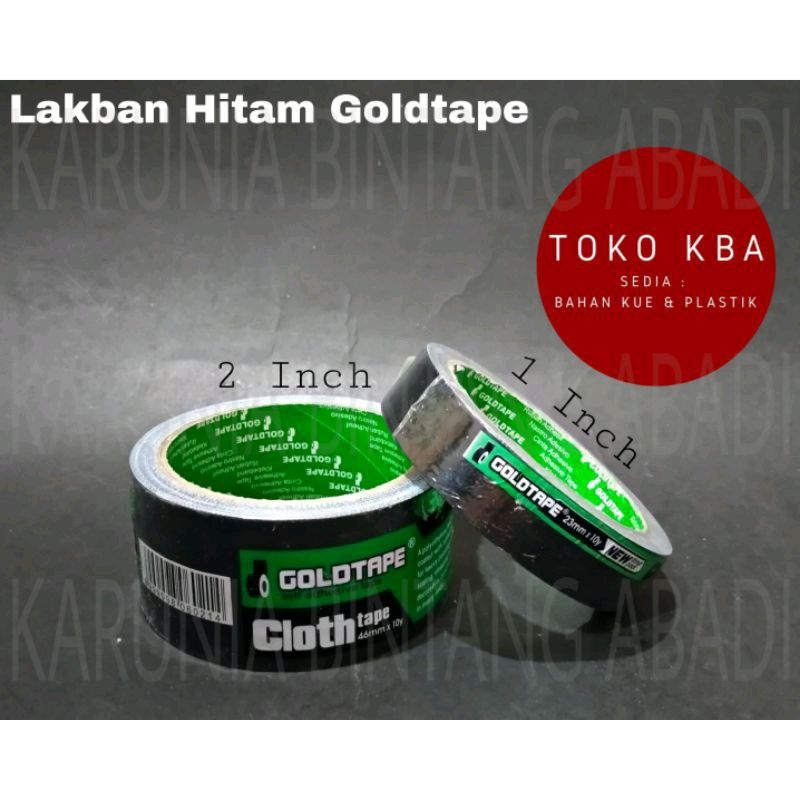 Jual Lakban Kain Isolasi Hitam Cloth Tape Self Adhesive Goldtape ( 1 ...