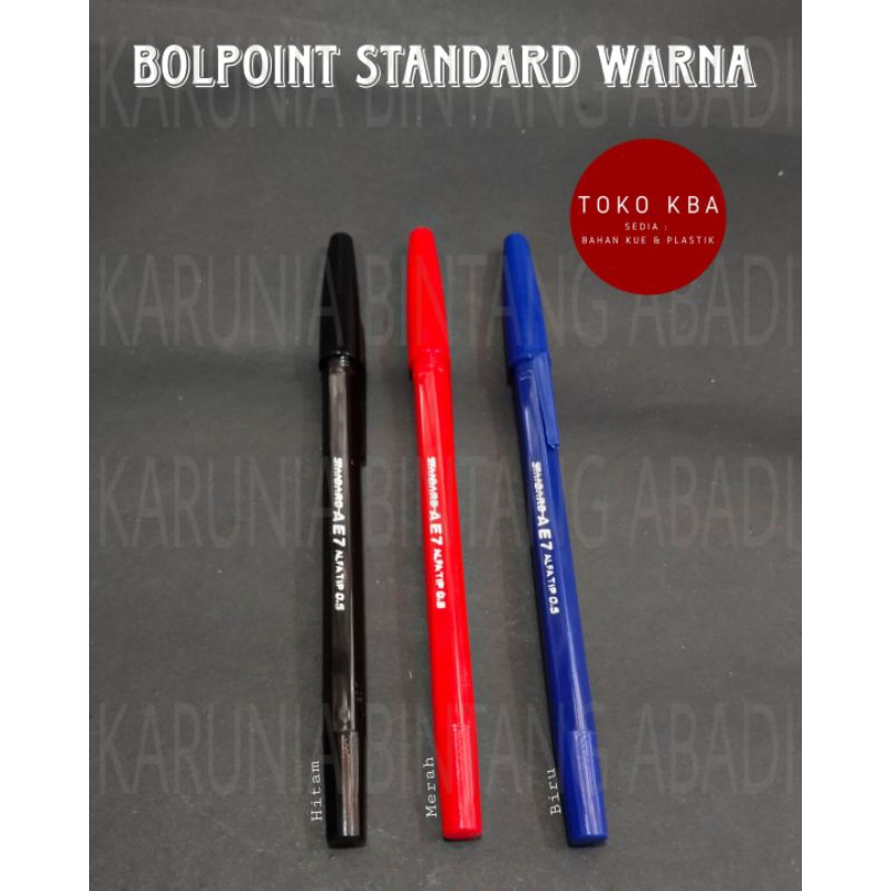 Jual Pulpen Standard AE7 0.5 Ballpoint ( Hitam | Merah | Biru ...
