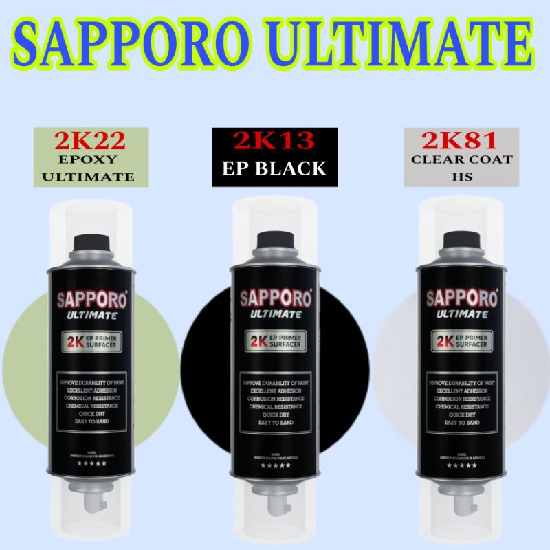 Jual pilok pilox cat semprot saporo SAPPORO ULTIMATE 2K 2k81 clear coat ...