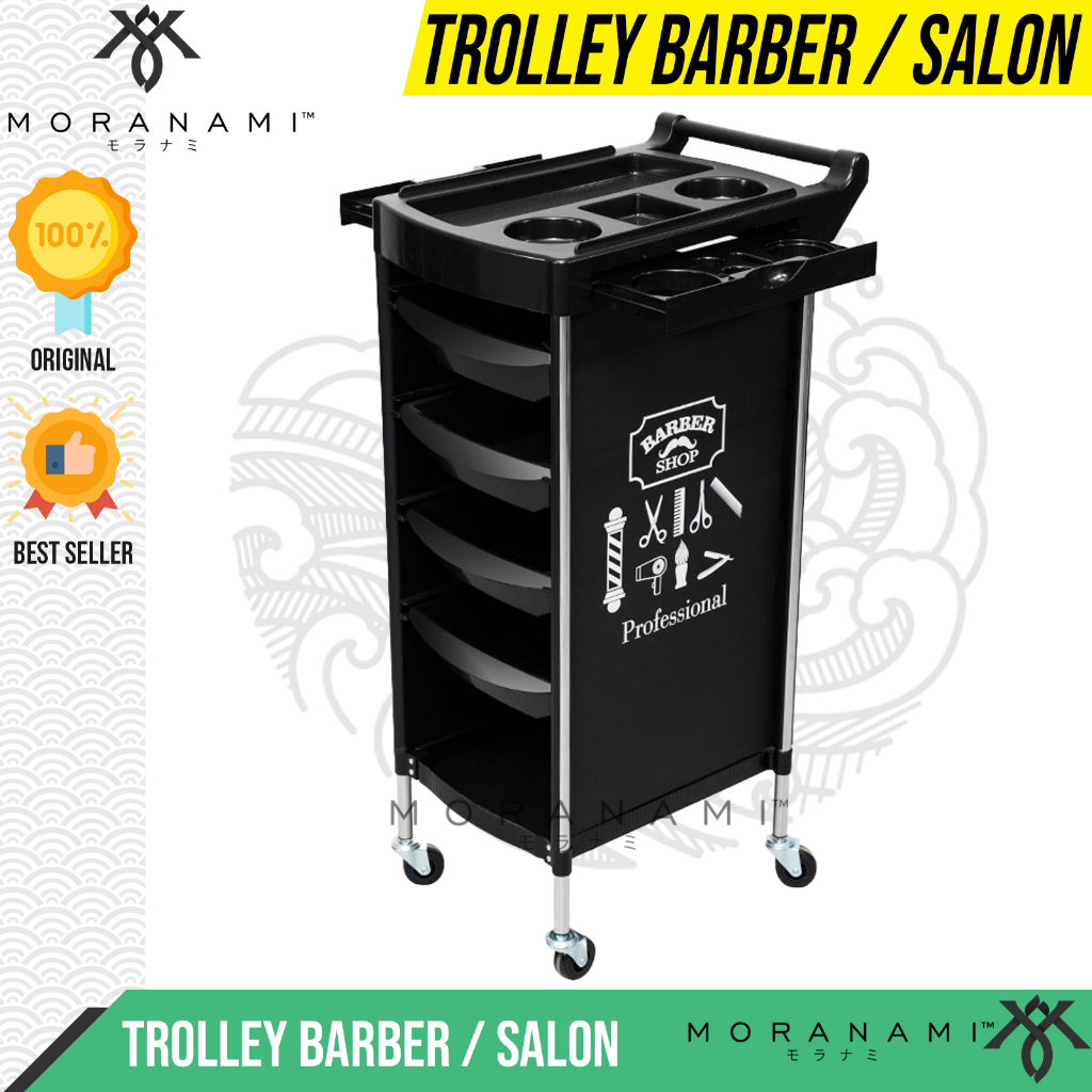 Jual Trolley Trolly Troli Rak Dorong Peralatan Alat Barber Barbershop ...
