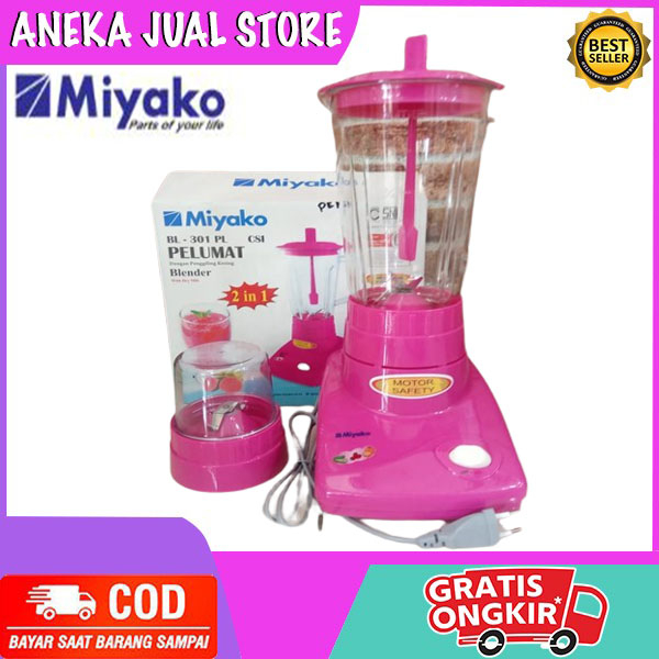 Jual Miyako BL301PL– Blender Plastik 1 Liter 2in1 BL-301 PL 200 Watt ...