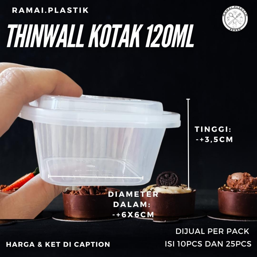 Jual Thinwall kotak 120ml kotak kecil plastik thinwall saos plastik ... Jual Thinwall kotak 120ml kotak kecil plastik thinwall saos plastik ...