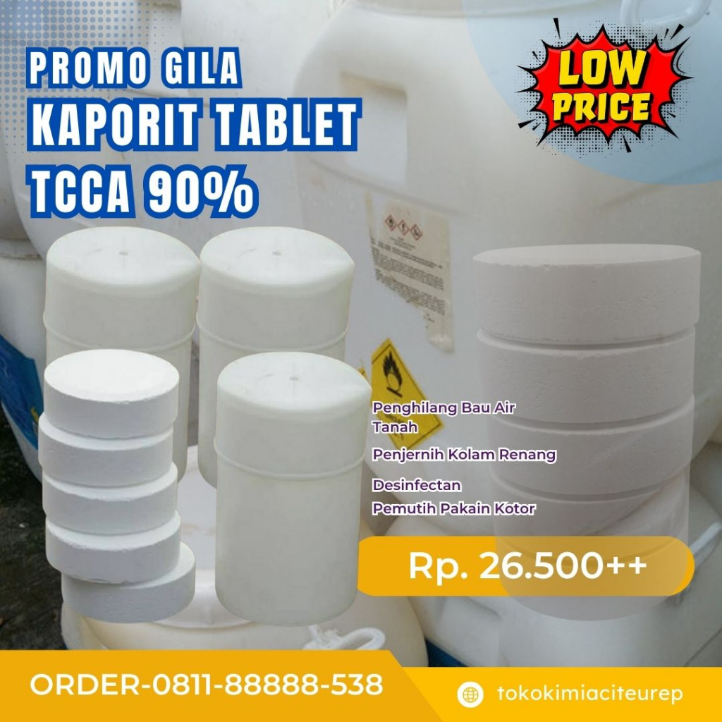 Jual Kaporit Tablet Klorin Tablet Besar 1 Kg | Shopee Indonesia