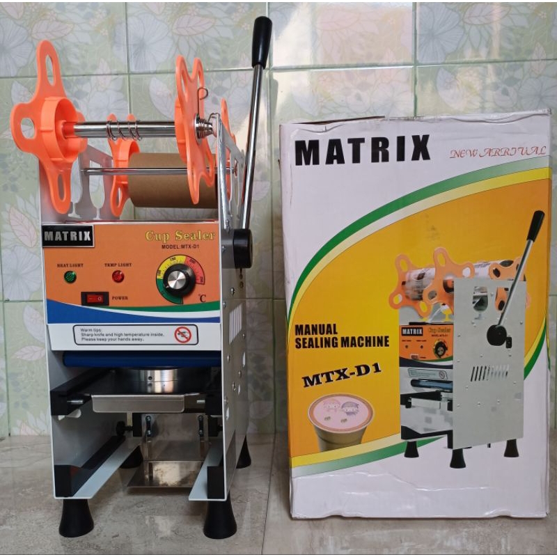 Jual Mesin Press Cup Sealer Matrix MTX-D1 Bisa Untuk Cup Jumbo Max 22oz ...
