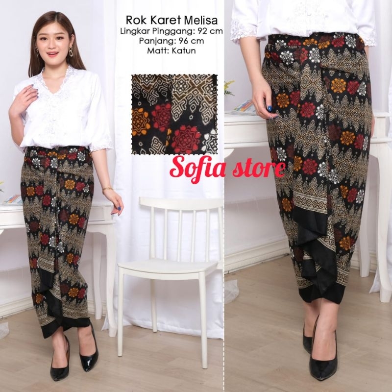 Jual Rok Batik Karet Melisa Bawahan Kebaya Kartini Encim Kutubaru ...
