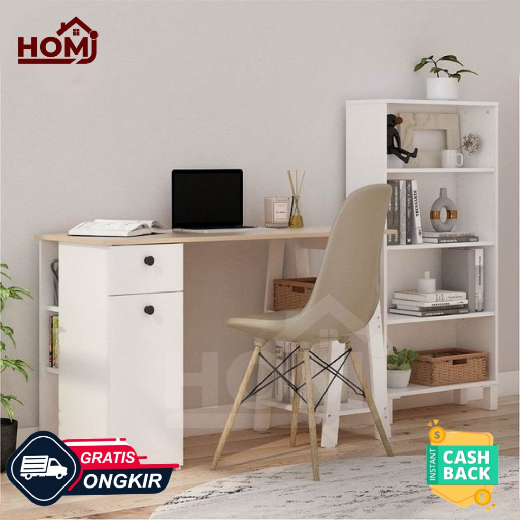 Jual Meja Kantor + Meja Belajar Minimalis Multifungsi Noah | Shopee ...