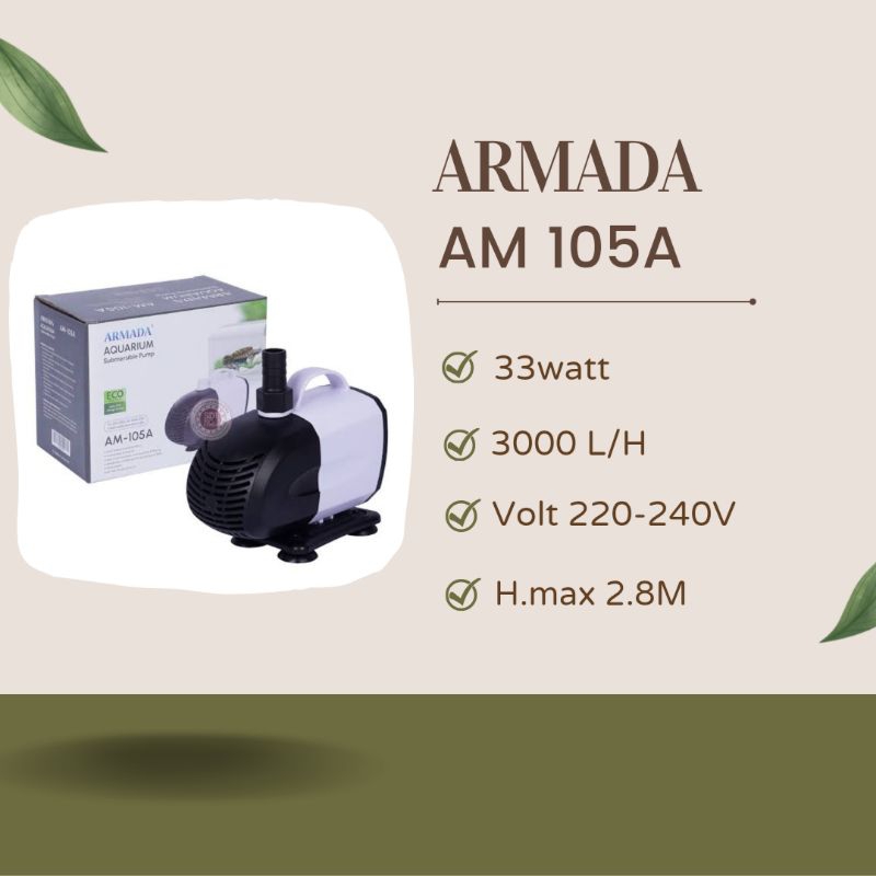 Jual POMPA CELUP AQUARIUM WATER PUMP ARMADA 105 A | Shopee Indonesia