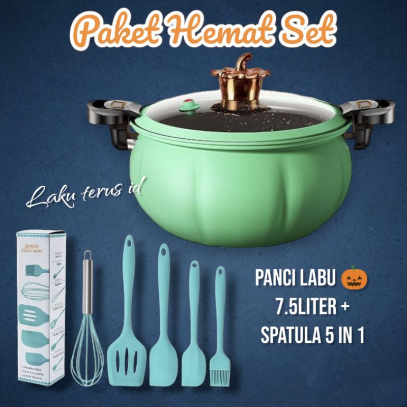 Jual LT Paket Combo Set Panci Presto Labu + Spatula 5in1 | Shopee Indonesia
