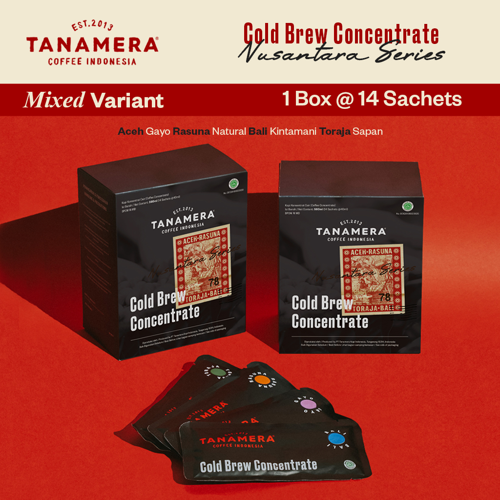 Jual TANAMERA COFFEE – Cold Brew Concentrate Sachets Single Origin (Box ...