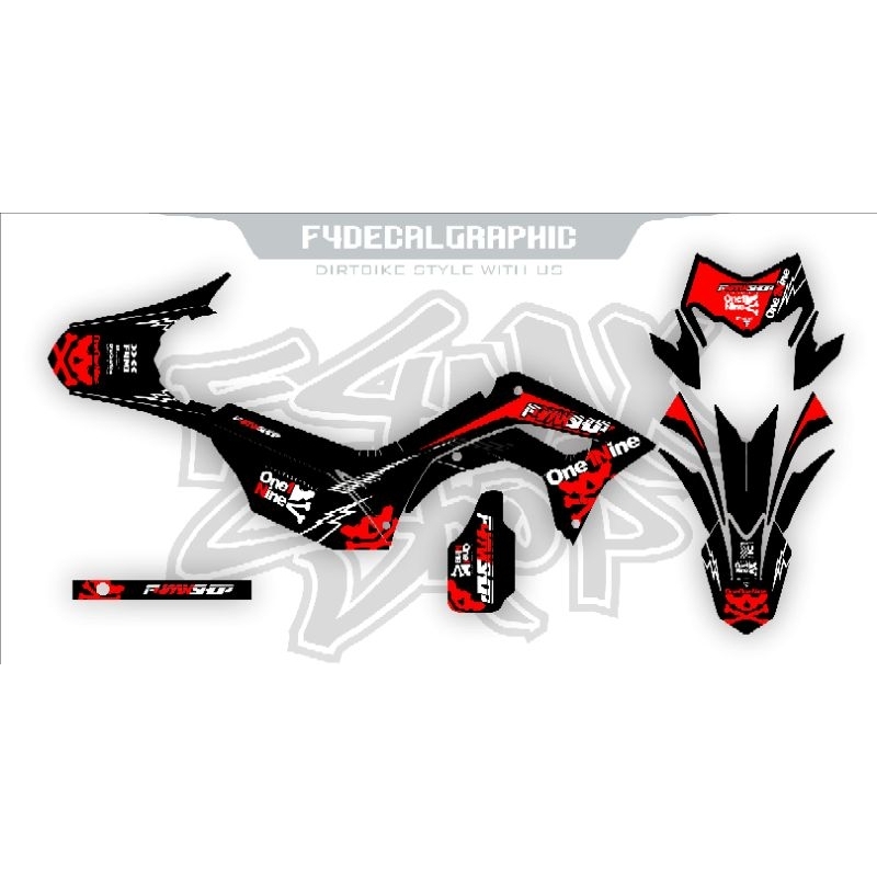 Jual DECAL DESAIN ONE ONE NINE / decal one one nine crf / decal one one ...
