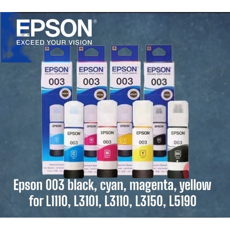 Jual TINTA EPSON INK 003 NEW VARIAN FOR L310 L3110 L3150 L5190 | Shopee ...