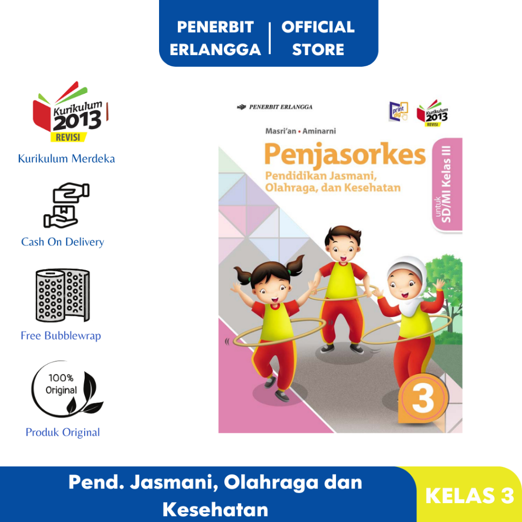 Jual [Erlangga Official) Pendidikan Jasmani Orkes Sd/Mi Kelas 3 ...