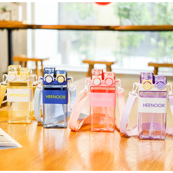 Jual AX 259 BOTOL MINUM ANAK 600 ML BOTOL KOTAK TRANSPARANT DUA SISI ...