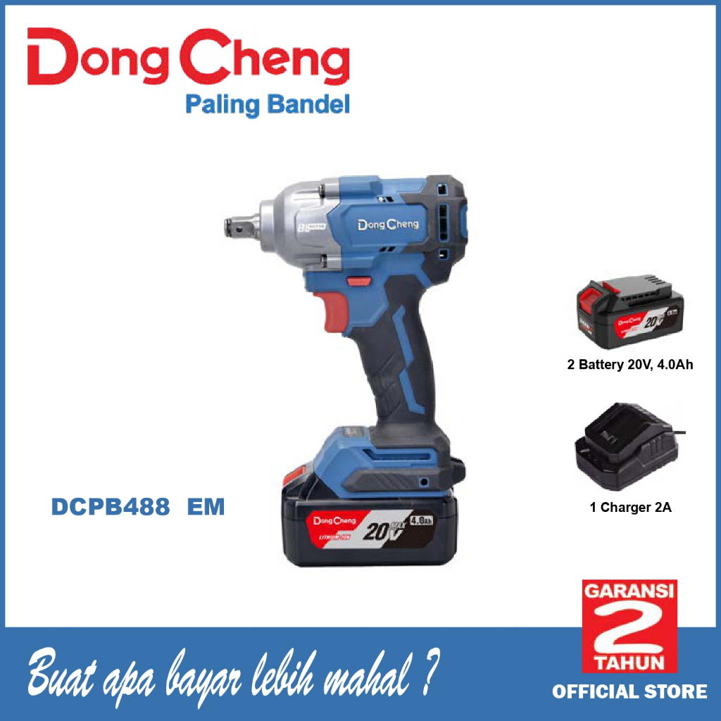 Jual Dongcheng DCPB 488 Cordless Brushless Impact Wrench / Mesin ...