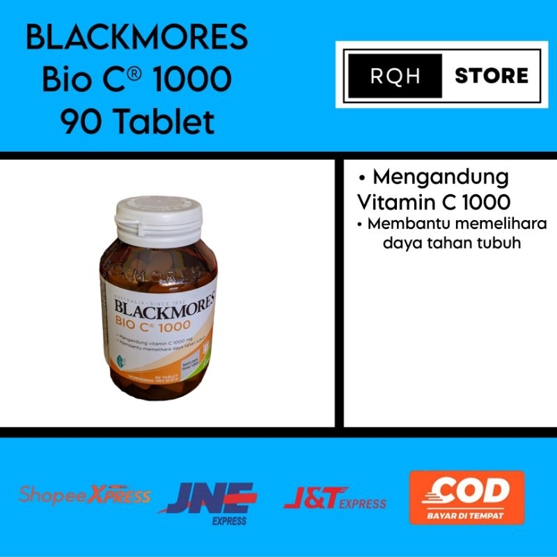 Jual BPOM Blackmores Kalbe Bio C 1000 mg( 90 & 30 tablet ) | Shopee ...
