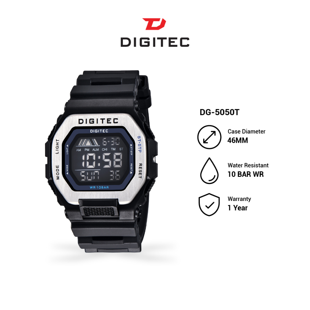 Jual Jam Tangan Pria Digital DIGITEC DG-5050T | Shopee Indonesia