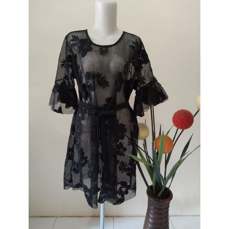 Jual Dress tile motif transparan (Preloved) | Shopee Indonesia