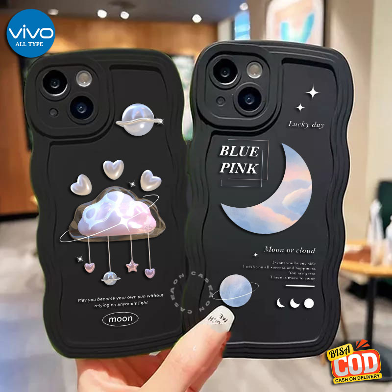 Jual (GLH-07) CASE GELOMBANG VIVO WAVE HITAM VIVO V30 V30 PRO Y100 Y03 V29E Y17S Y27 4G Y36 4G ...