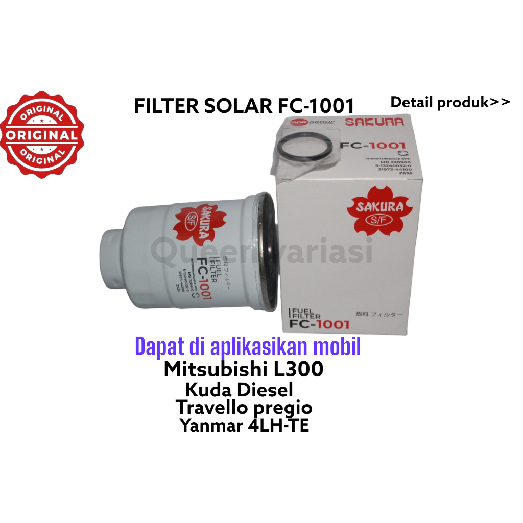 Jual FILTER SOLAR FUEL FILTER MITSUBISHI L300 KUDA DUIESEL TRAVELLO ...