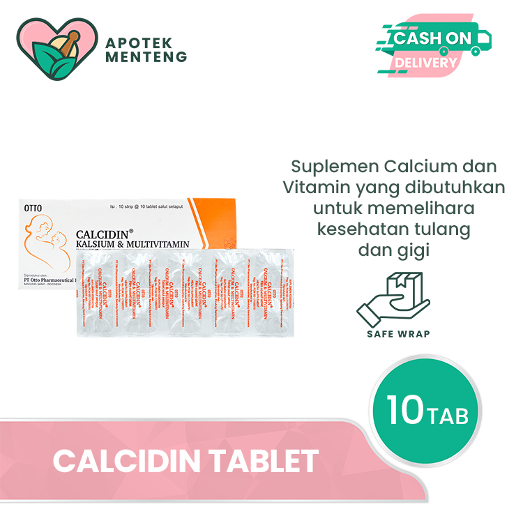 Jual Calcidin 10 Tablet - Suplemen Kalsium Tulang dan Gigi | Shopee ...