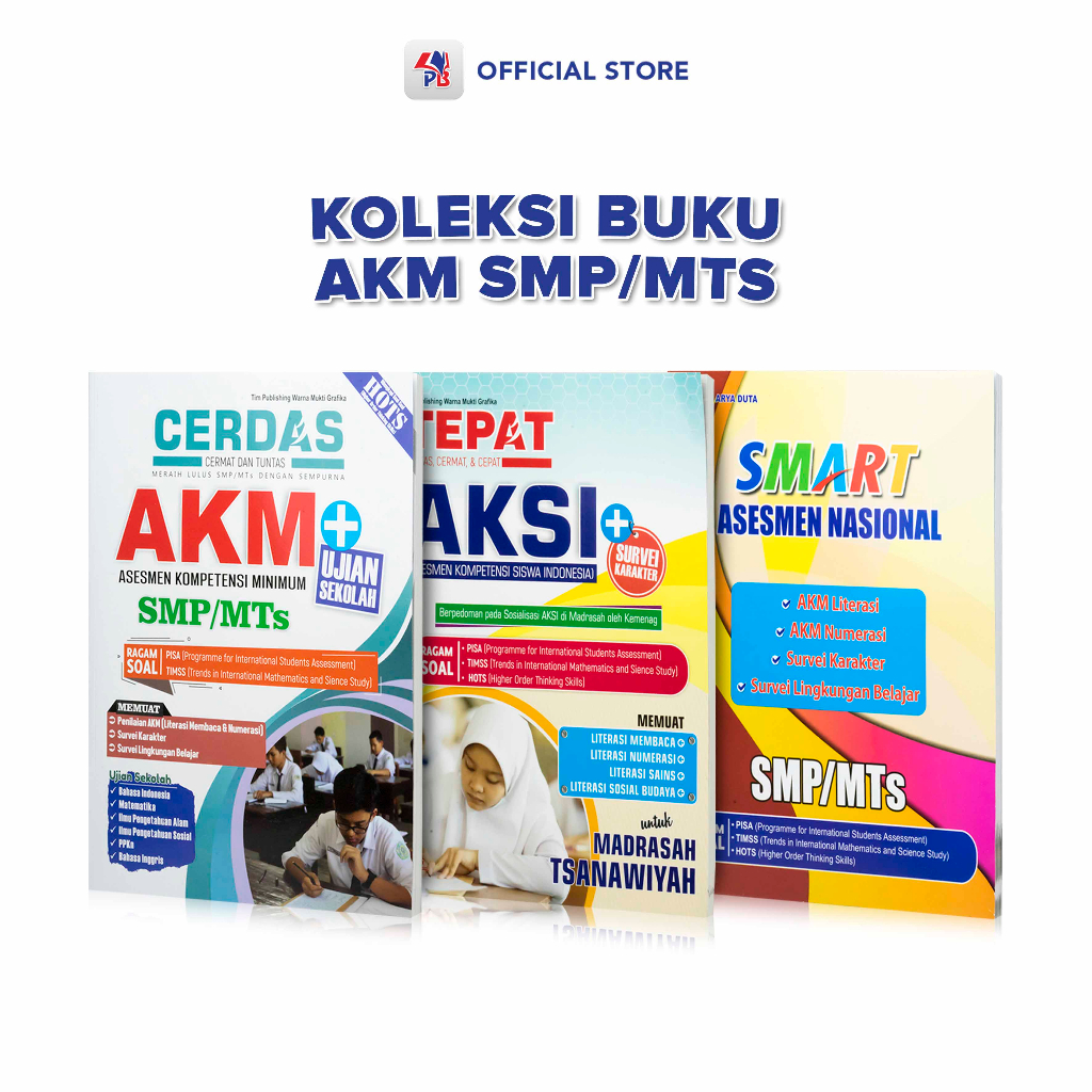 Jual Buku Akm SMP : Cerdas Akm + Us SMP/MTS - Tepat Tuntas Aksi MTS ...