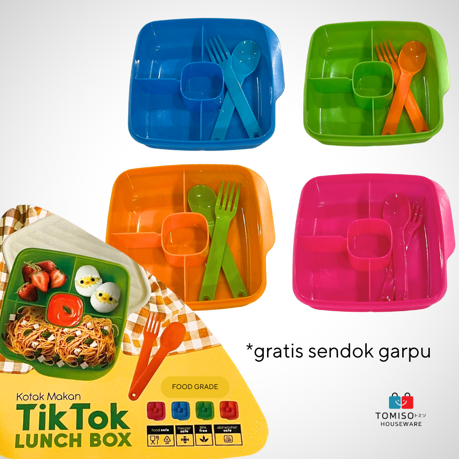 Jual LUNCH BOX TIKTOK Kotak Makan Tempat Makan Tempat Bekal | Souvenir Ultah | Shopee Indonesia
