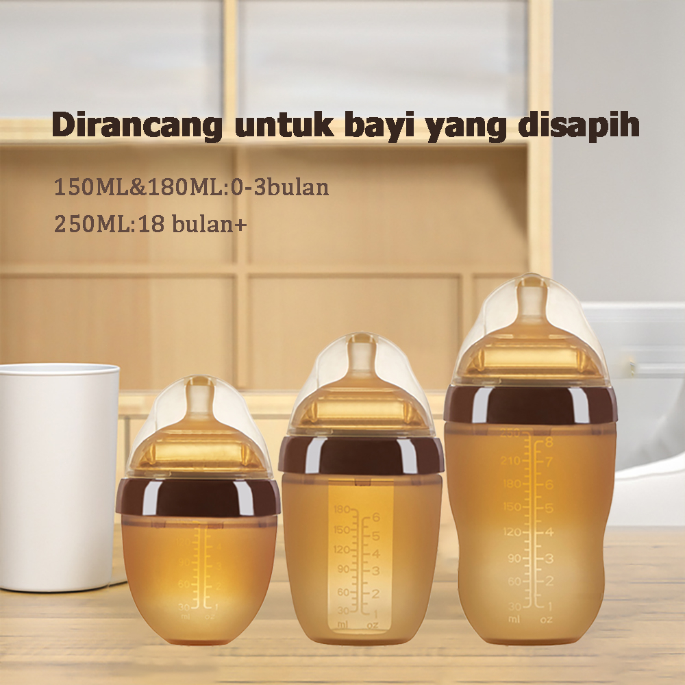 Jual Victoky Dot Bayi Botol Susu Bahan Silikon Nano Perak Botol Bayi Susu Dengan Sedotan ...
