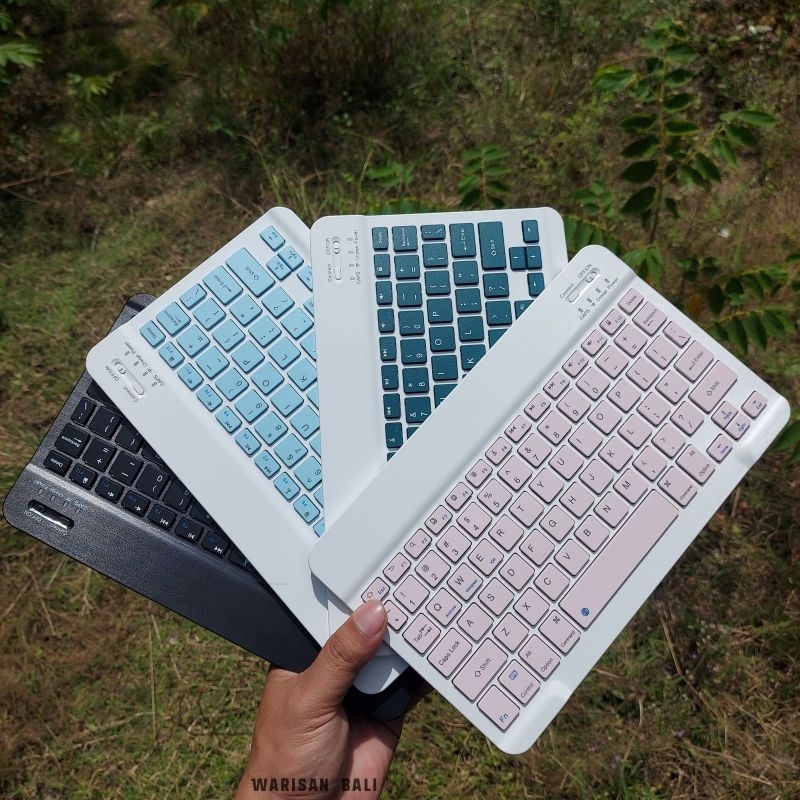 Jual Keyboard bluetooth Ipad komputer dan HP keyboard mini | Shopee ...