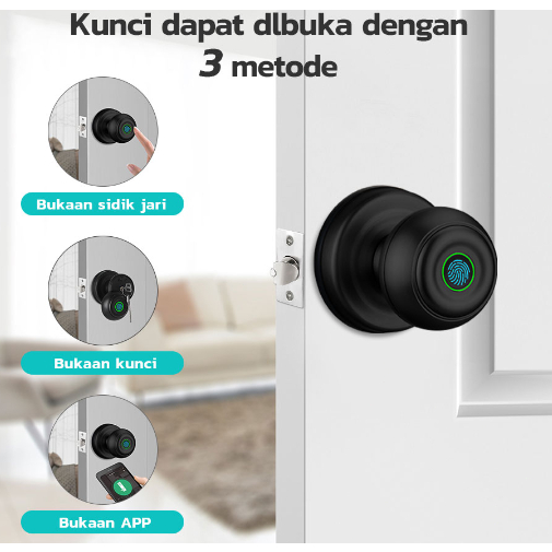 Jual kunci pintu Sidik Jari Smart doorlock kunci pintu fingerprint ...