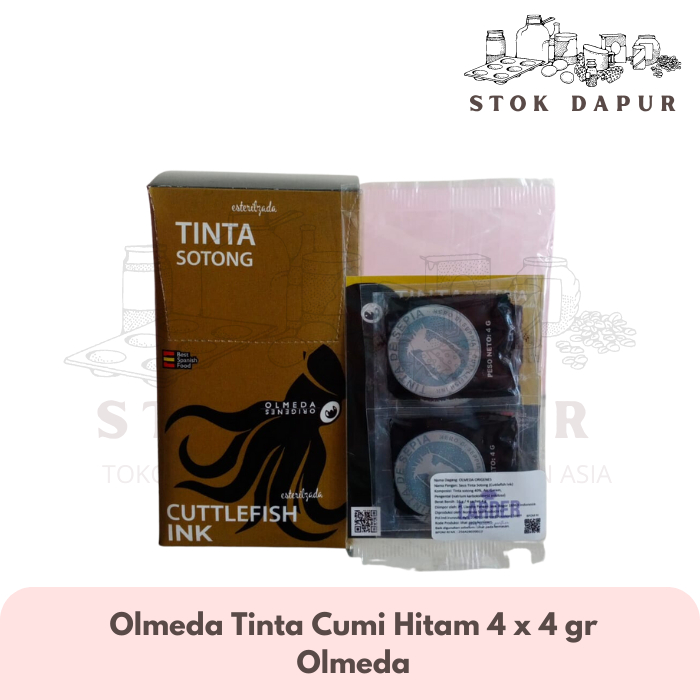Jual Olmeda Tinta Cumi Hitam / Black Squid Ink 4 x 4 gr | Shopee Indonesia
