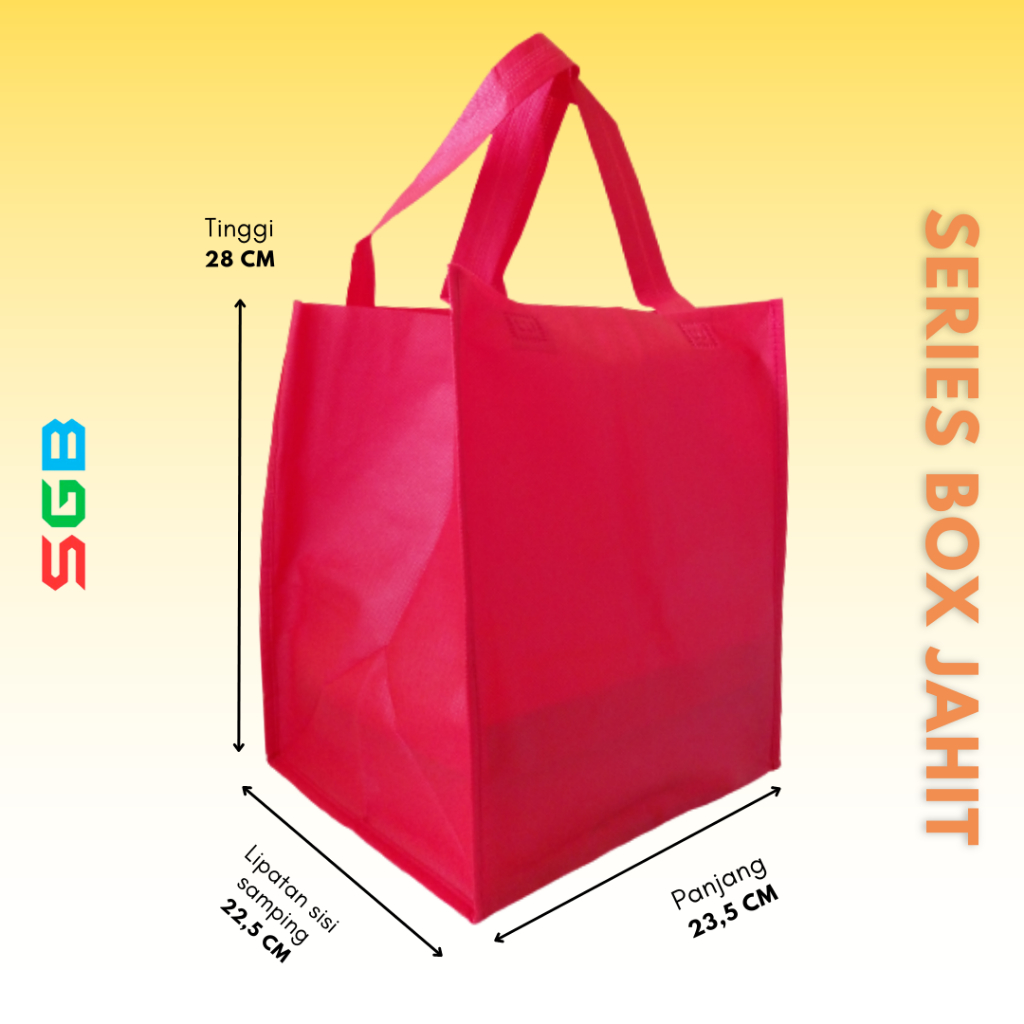 Jual 1 Lusin (Isi 12pcs) - Goodie Bag Model Box Jahit UK 23,5x28x22,5 ...